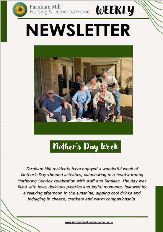 Mother's Day at Farnham Mill - Farnham Mill Nursing & Dementia Home